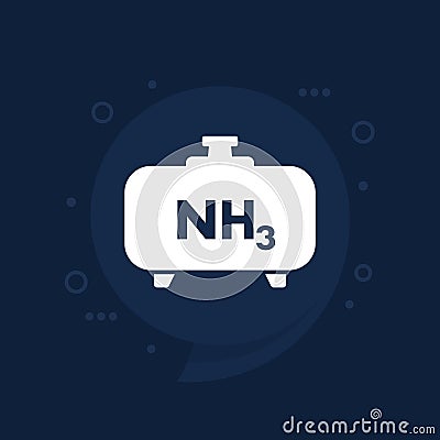 Ammonia, NH3 Gas In Big Tank Vector Icon | CartoonDealer.com #294531444