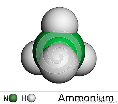 Ammonium Cation, Azanium Molecule. It Is Positively Charged Polyatomic ...