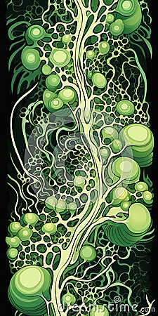 Amorphous Green Black Poster Tree Bubbles Anatomy Subterranean G ...