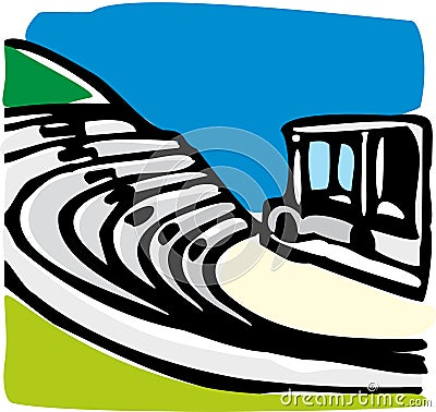 Amphitheater Cartoon Vector | CartoonDealer.com #29074641