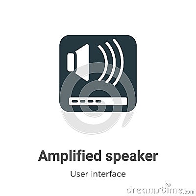 Amplified Speaker Vector Icon On White Background. Flat Vector ...