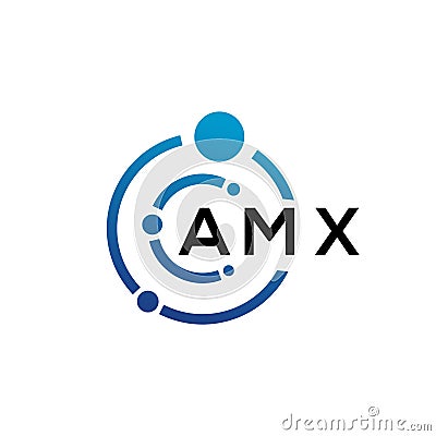 AMX Letter Logo Design On Black Background. AMX Creative Initials ...