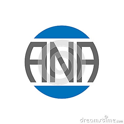 ANA Letter Logo Design On White Background. ANA Creative Initials ...