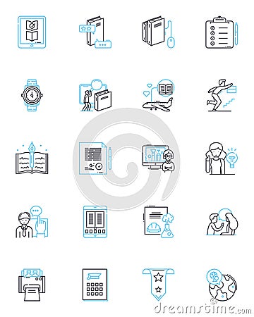 Analysis Scheme Linear Icons Set. Diagram, Logic, Methodology ...