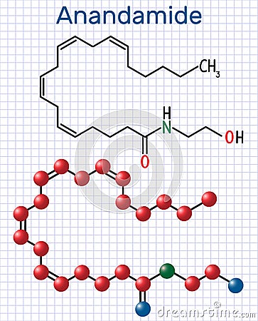 Anandamide Molecule. It Is Endogenous Cannabinoid Neurotransmitter ...