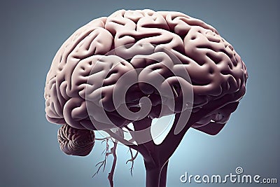 Anatomical Image Of Human Brain With Convolutions And Neural ...