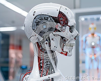 Anatomy Of A Technologically Advanced Cyborg Stock Image ...