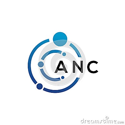 ANC Letter Logo Design On Black Background. ANC Creative Initials ...