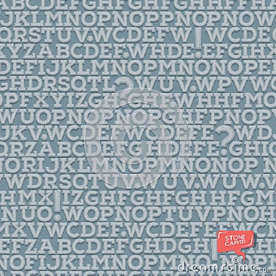 Ancient Alphabet Seamless Texture. Letters And Numbers Pattern Vector ...