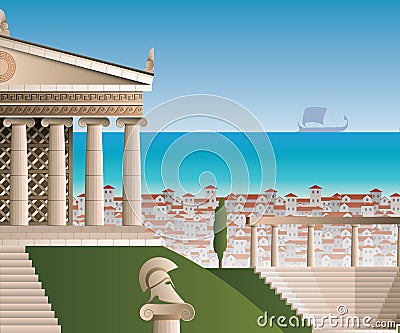 Ancient Athens Illustration | CartoonDealer.com #63253606