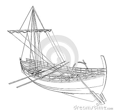 The Ancient Boat Vector 04 | CartoonDealer.com #16693214