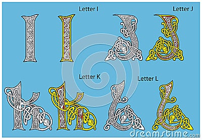 Ancient Celtic Alphabet Stock Images - Image: 18859794