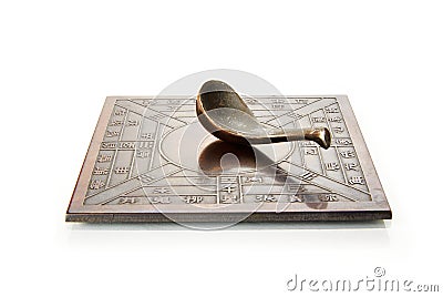 Ancient Chinese Compass On White Stock Photo - Image: 8883500