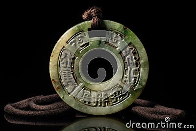 Ancient Chinese Jade Coin With Calligraphy Stock Photo | CartoonDealer ...