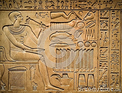 Ancient Egyptian Hieroglyph Stock Photo - Image: 59273360