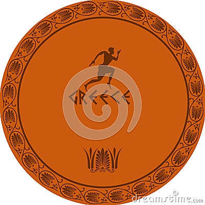 Ancient Greek Plate Vector Illustration | CartoonDealer.com #6603820