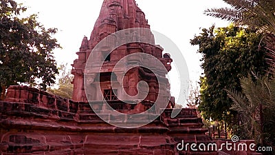 Ancient Hindu Temple Architecture from Unique Angle at Day Shot Stock ...