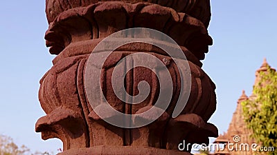 Ancient Hindu Temple Pillar Architecture from Different Angle at Day ...
