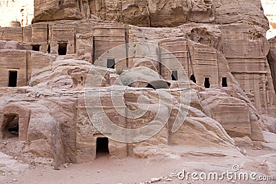 Ancient Houses At Petra Jordan Stock Photos - Image: 3806633