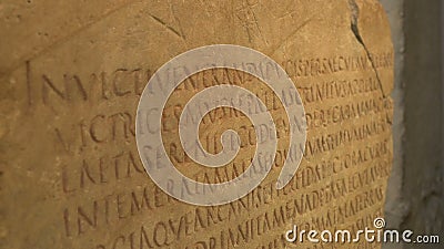 Ancient Language Roman Text Stock Footage - Video of rock, detail: 61632742