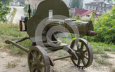 The Ancient Machine Gun System Of Old Maxim Editorial Photo ...