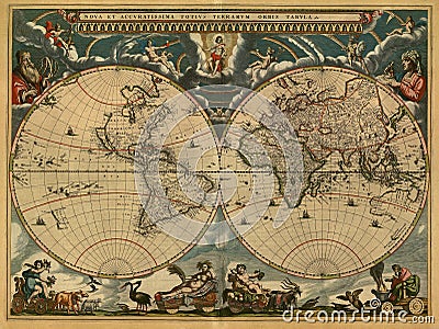 Ancient Map Stock Image - Image: 14440841