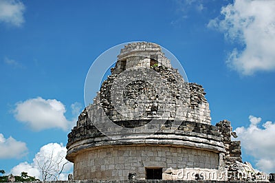 Ancient Mayan Observatory Tower Stock Image - Image: 4141441