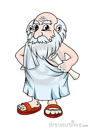 Ancient Philosopher Cartoon Vector | CartoonDealer.com #46031391