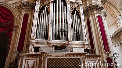 Ancient Pipe Organ Inside a Church Stock Footage - Video of jesus ...