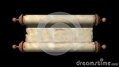 Ancient Scroll Rolling Open Animation Stock Footage - Video of pattern ...