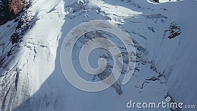 An Ancient Snow Glacier in the Mountains. Stock Video - Video of aerial ...