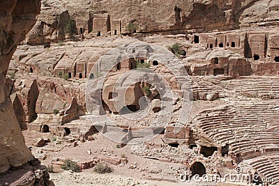 Ancient Tombs In Petra, Jordan, Middle East Stock Photos - Image: 1575613