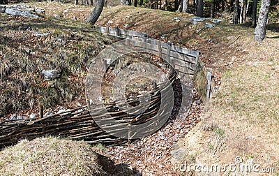Ancient Trench Warfare Of First World War Without People Stock Photo ...