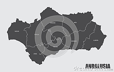 Andalusia Provinces Map Royalty-Free Stock Image | CartoonDealer.com ...