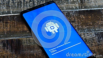 Android Robot Logo Icon on the Smart Phone Screen Stock Video - Video ...