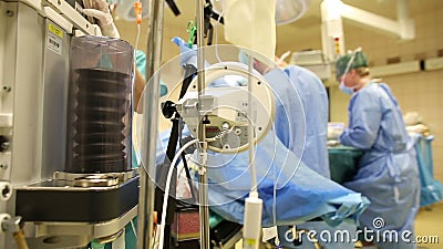 Anesthesia Ventilator Breathing Machine at Surgery Stock Video Footage ...