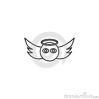 Angel Face Icon Vector Illustration | CartoonDealer.com #105401152