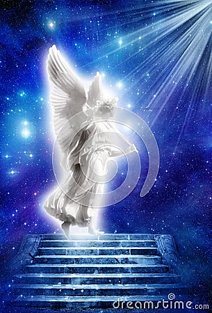 An angel touch stock illustration. Illustration of gabriel - 23645381