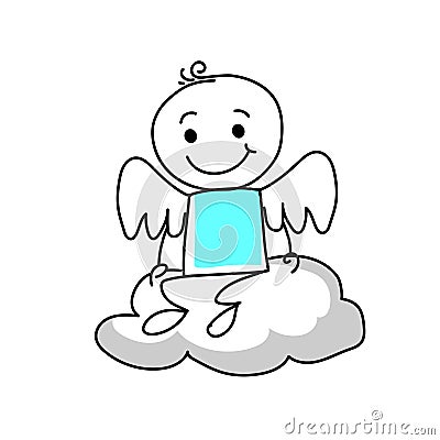 Angel Stick Figure Vector Illustartion | CartoonDealer.com #288505326