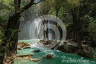 Angel Wing Waterfalls In Chiapas, Mexico Stock Photo | CartoonDealer ...