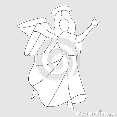 1533 Angels, Linear Drawing In Black And White, A Sketch For Stained ...