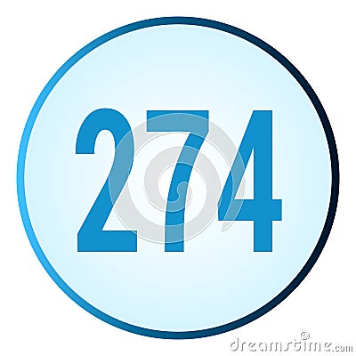 Number 24 Symbol Or Logo With Round Frame In Blue Gradient Color ...