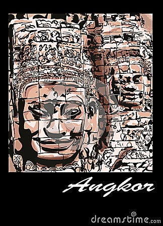 Angkor - The Bayon Royalty-Free Cartoon | CartoonDealer.com #57889673