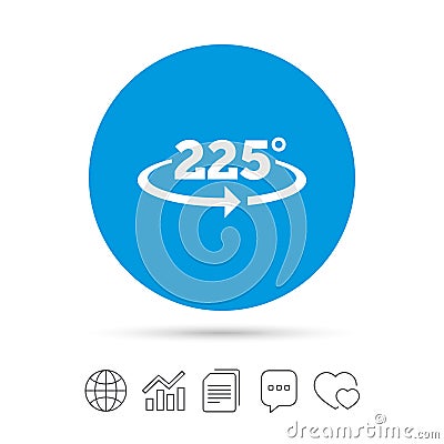 Angle 225 Degrees Sign Icon. Geometry Math Symbol. Vector Illustration ...