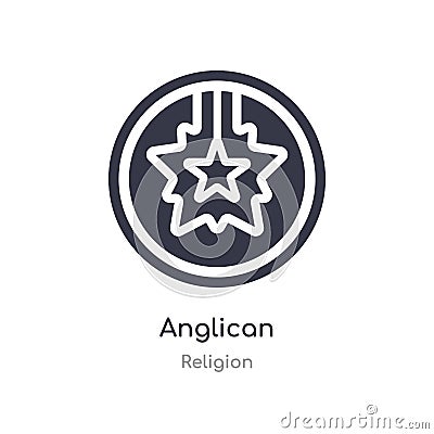 Anglican Icon. Isolated Anglican Icon Vector Illustration From Religion ...