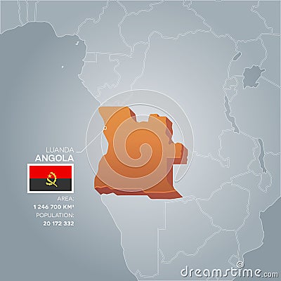 Angola Information Map. Vector Illustration | CartoonDealer.com #101247360