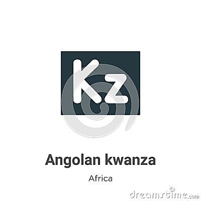 Angolan Kwanza Vector Icon On White Background. Flat Vector Angolan ...