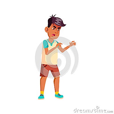 Angry Boy Threatening Cartoon Vector | CartoonDealer.com #220870113