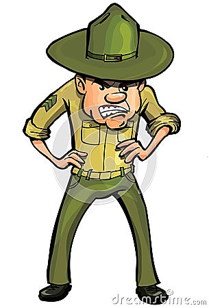 Angry Cartoon Drill Sergeant | CartoonDealer.com #19618063