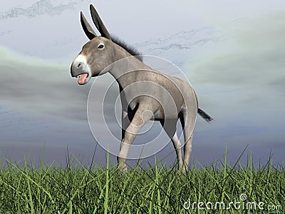 Angry Donkey - 3D Render Stock Photos - Image: 36790733